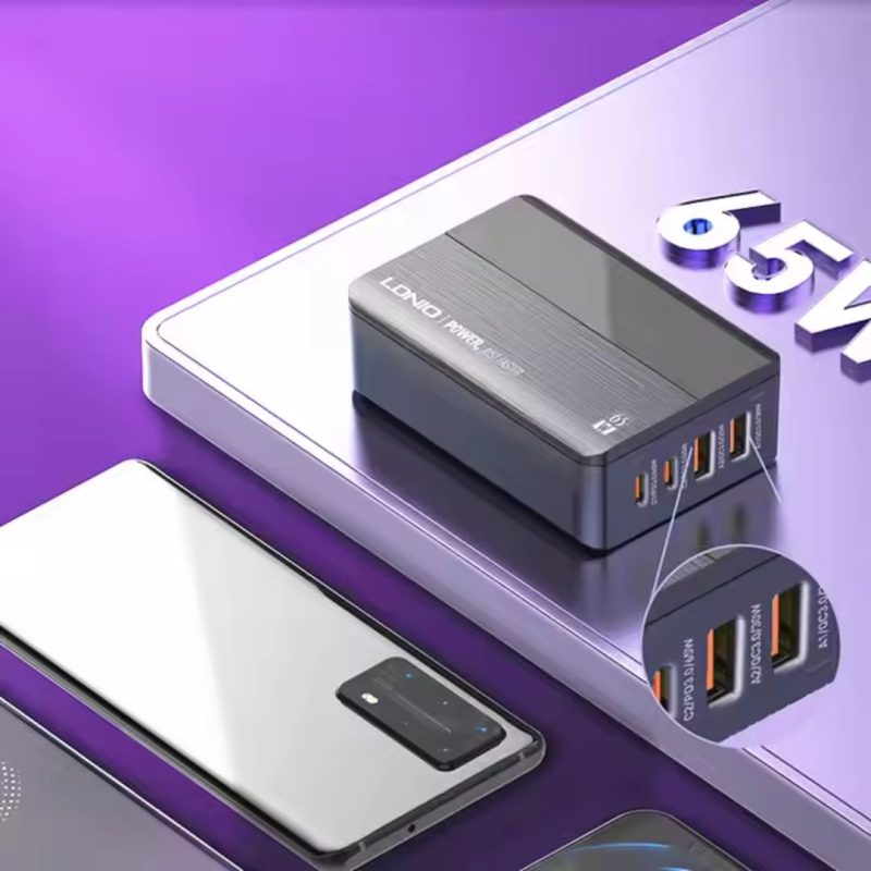 LDNIO LED Display 65W Desktop charger super fast charging